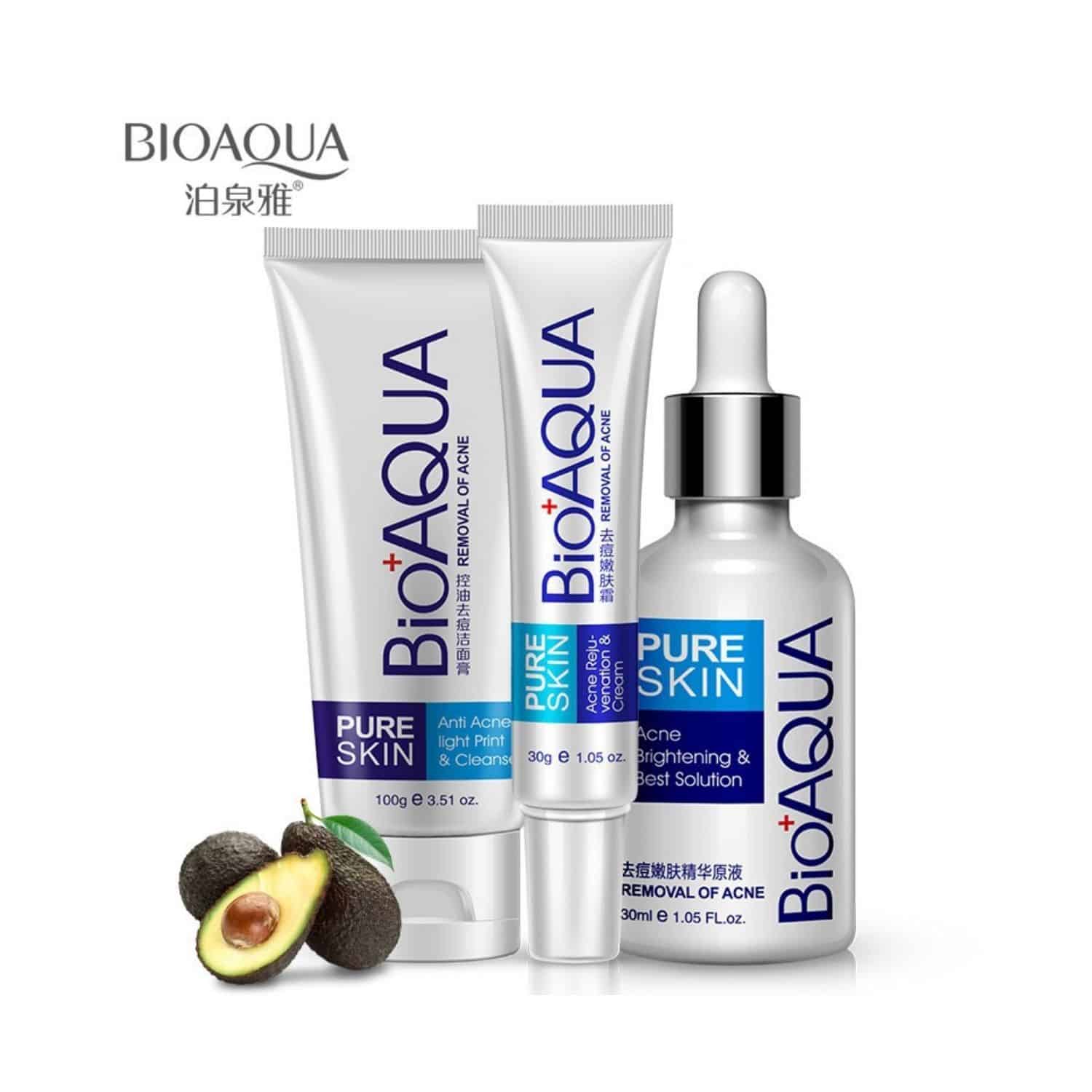 BIOAQUA Acne Skincare 3 in 1 Bundle (Cream/Essence/Cleanser) | SHOPPE.LK