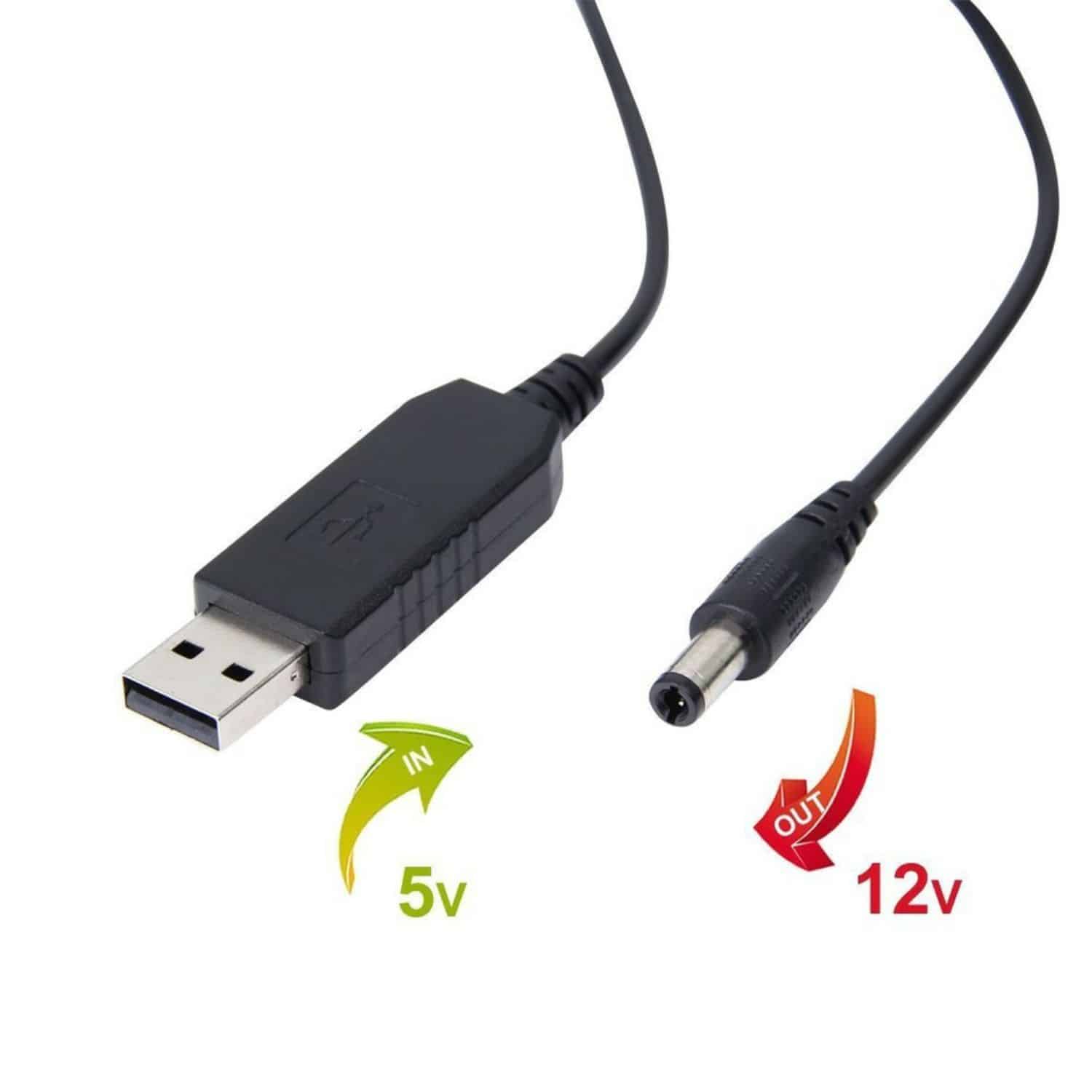 USB to DC Cable 12V to 5V - Power Up Your Router or Modem | SHOPPE.LK