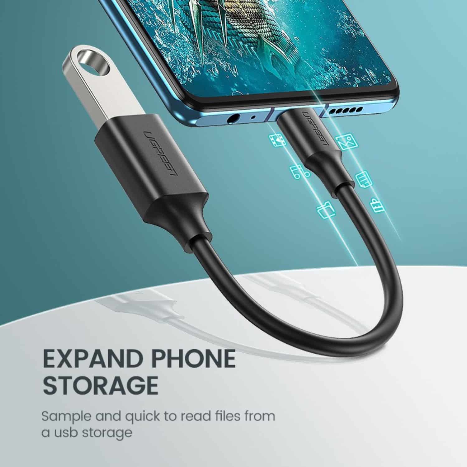 UGREEN USB-C OTG Adapter Cable for Flash Drives, Mouse, Keyboard ...