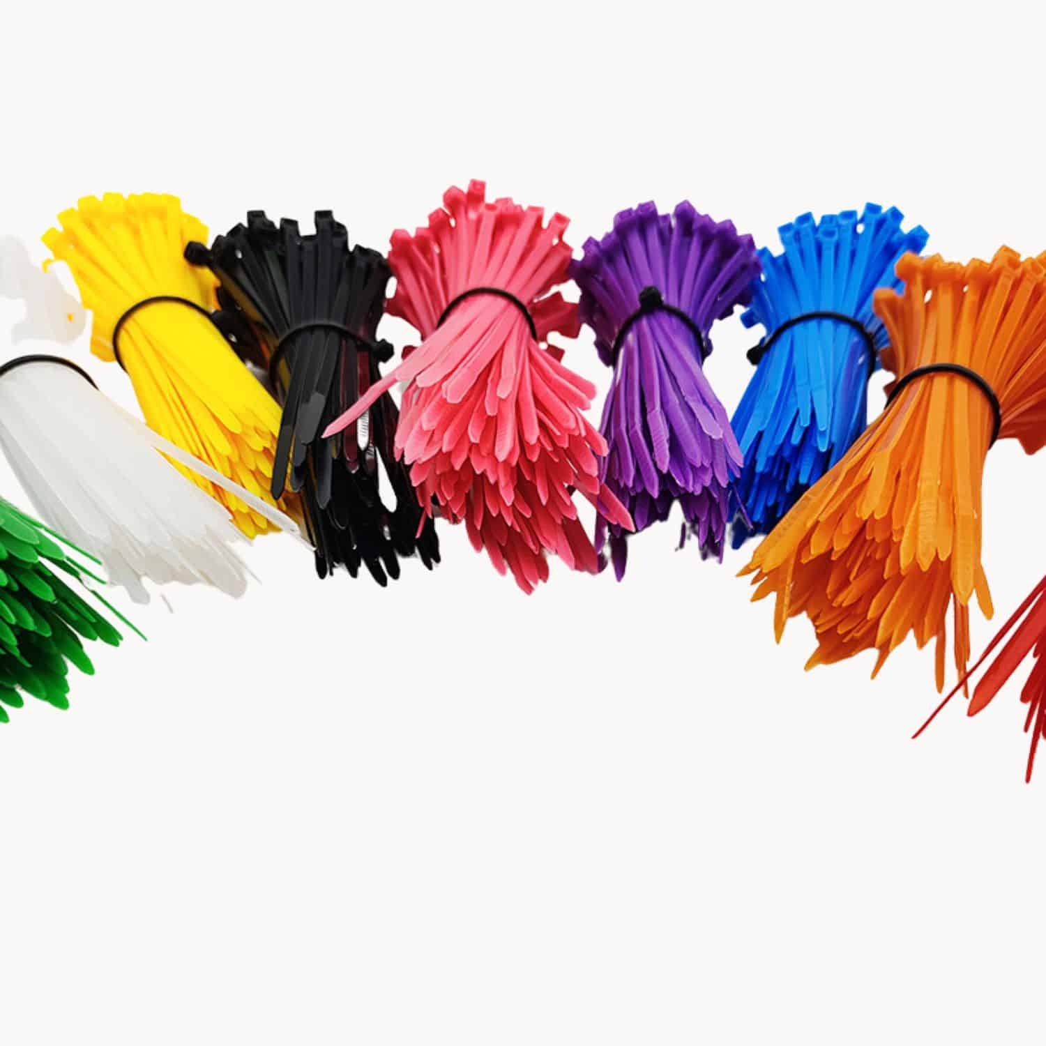 Colorful Nylon Cable Tie - Wire Organizers for Cable Management (100pcs ...
