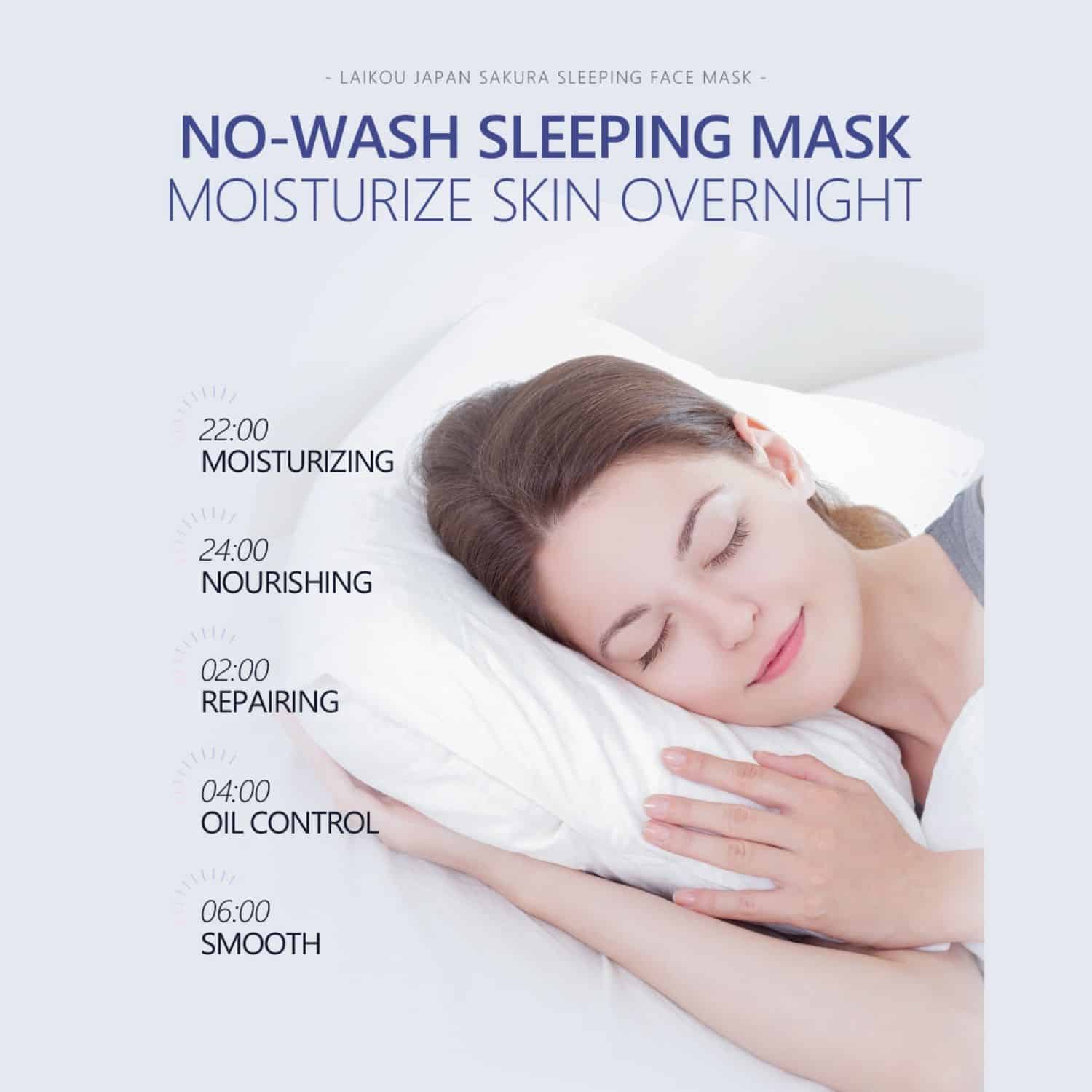 Nourishing LAIKOU Japan Sakura Sleeping Mask 80g | SHOPPE.LK