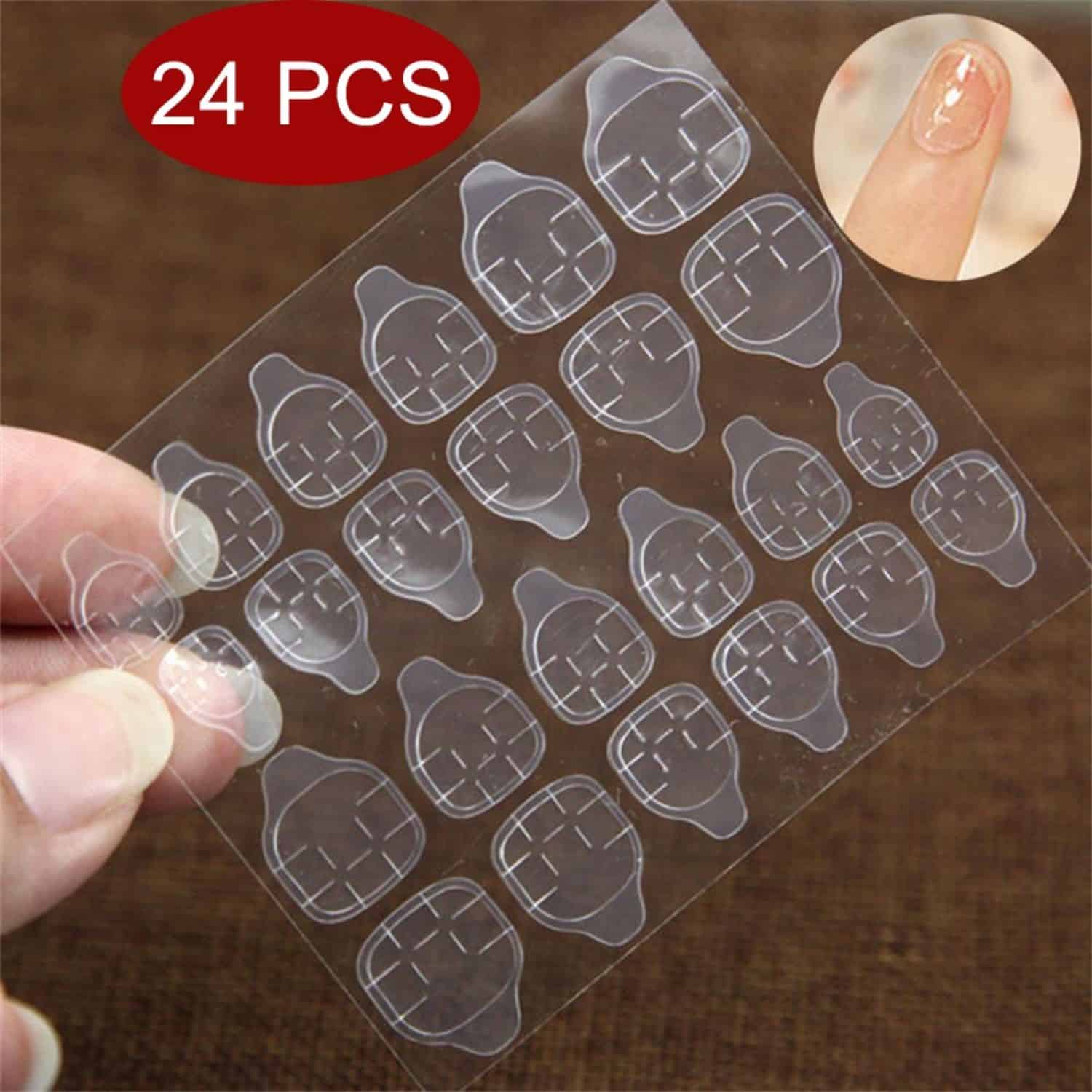 Strong Nail Glue Stickers: 4 Sheets of Easy-to-Apply, Double Sided ...