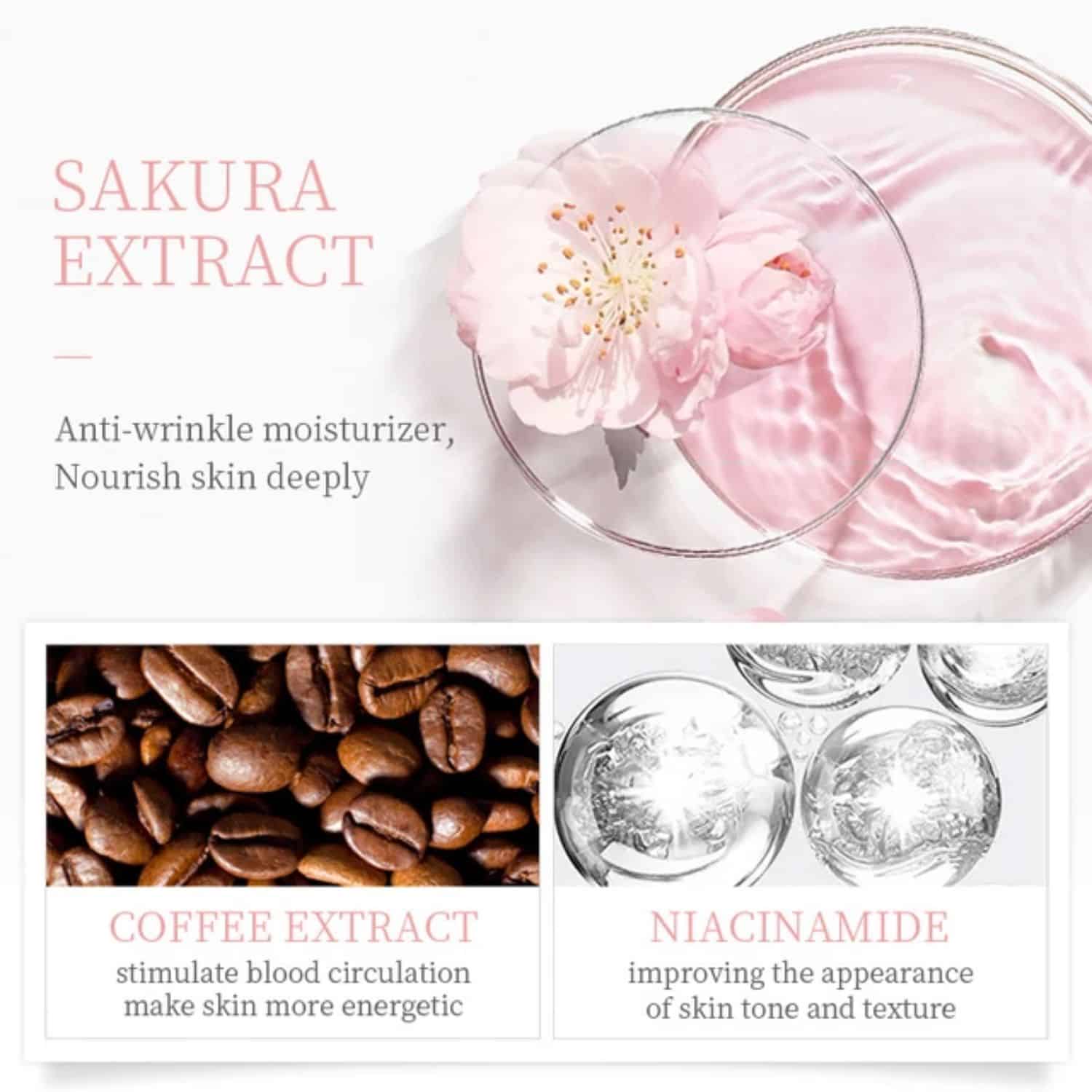 LAIKOU Nourishing Oil Control Mud Mask with Sakura Extract - 5pcs ...