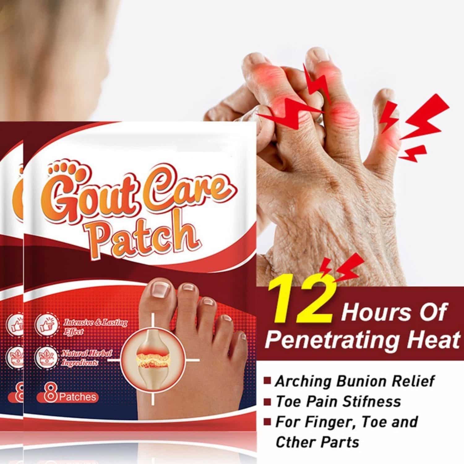 Gout Patch - Fast and Effective Pain Relief for Hand and Foot - 8pcs ...