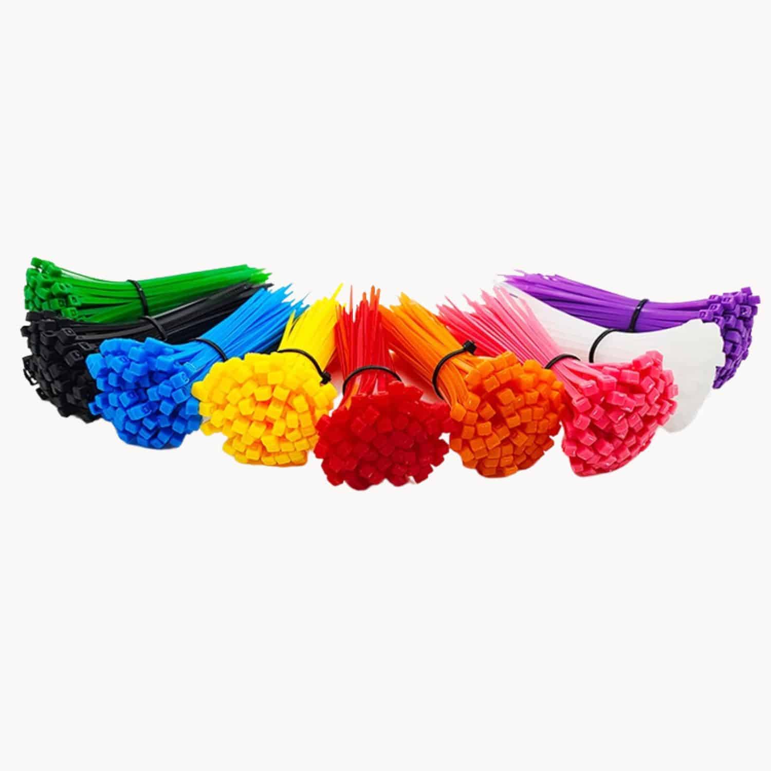 Colorful Nylon Cable Tie - Wire Organizers for Cable Management (100pcs ...