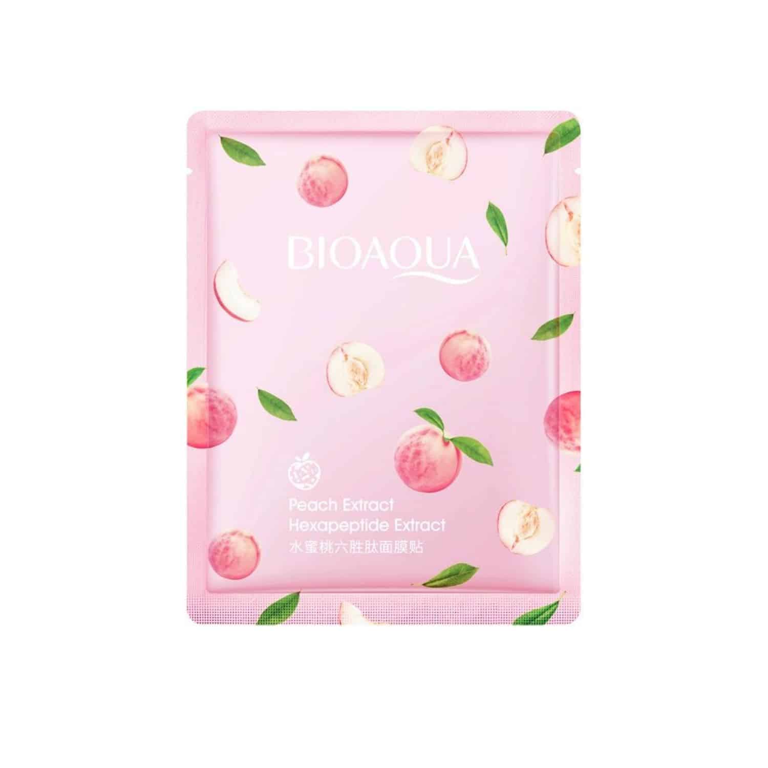 BIOAQUA Peach Facial Mask - Hydrating and Nourishing | Pack of 4 ...
