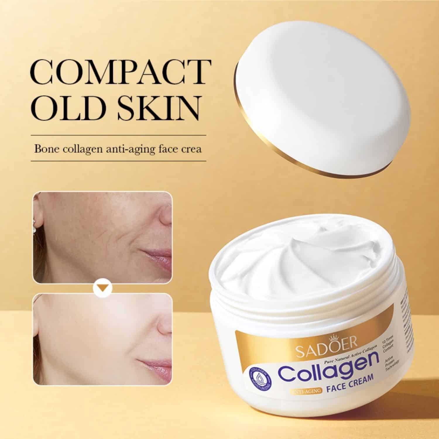 SADOER Collagen Face Cream for Rejuvenating, Moisturized and Plump Skin ...