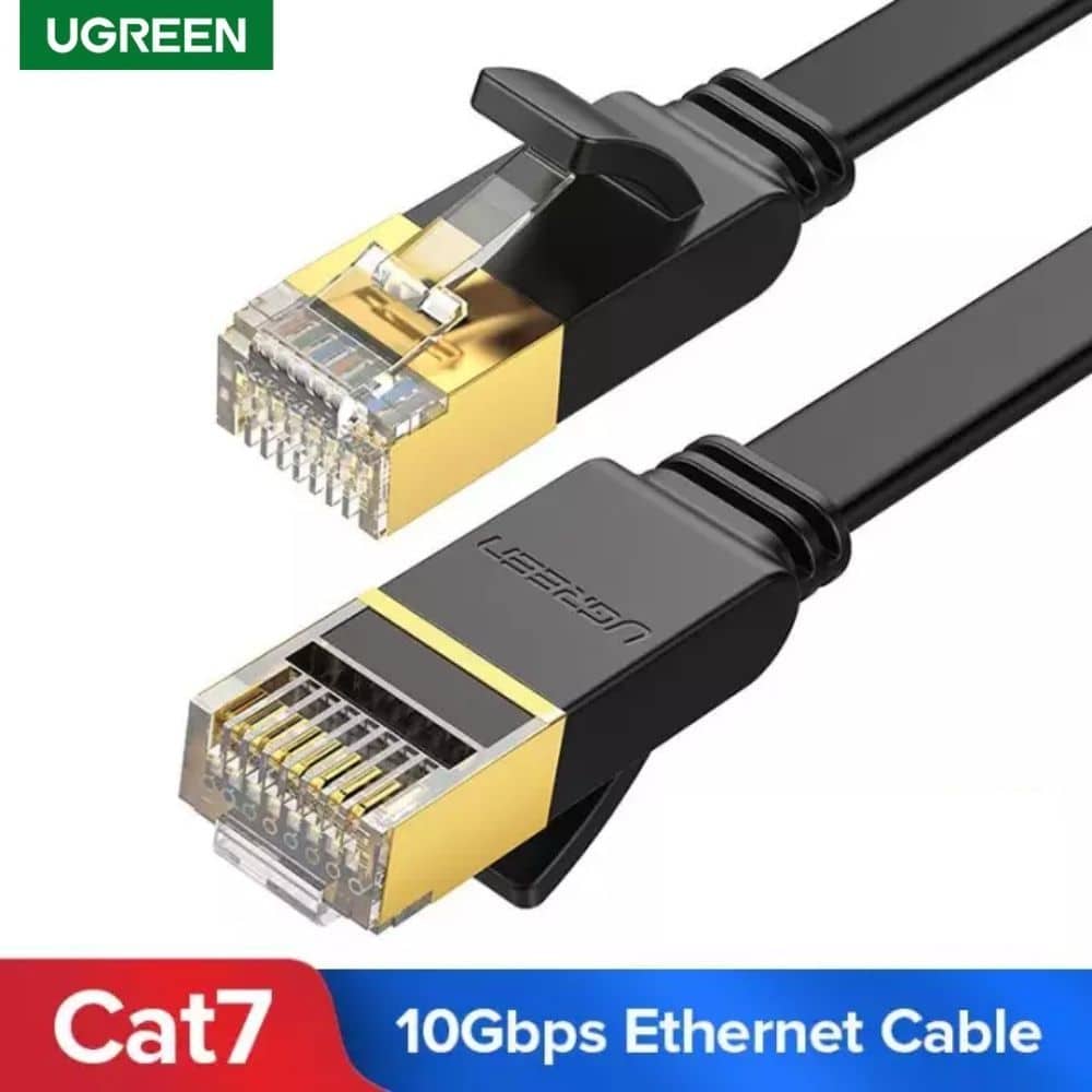 UGREEN 5 Meter Flat Ethernet Cable Cat7 RJ45 Network Patch Cable Flat ...