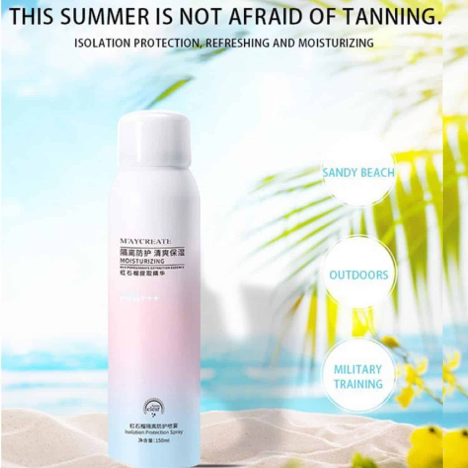 MayCreate Moisturizing Whitening Sunscreen Spray SPF 50 | SHOPPE.LK