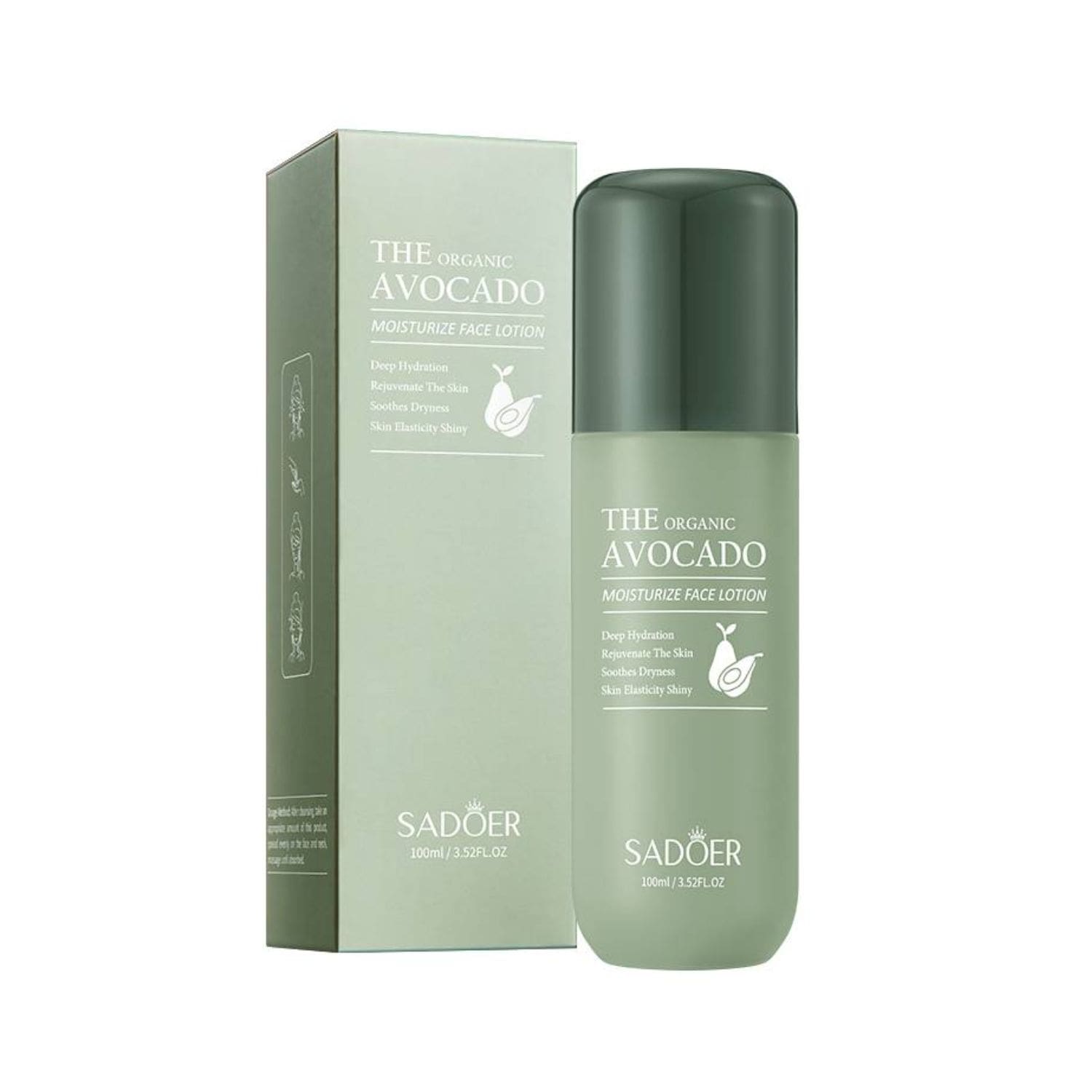 SADOER Organic Avocado Face Lotion - for Soft, Hydrating Smooth Skin ...