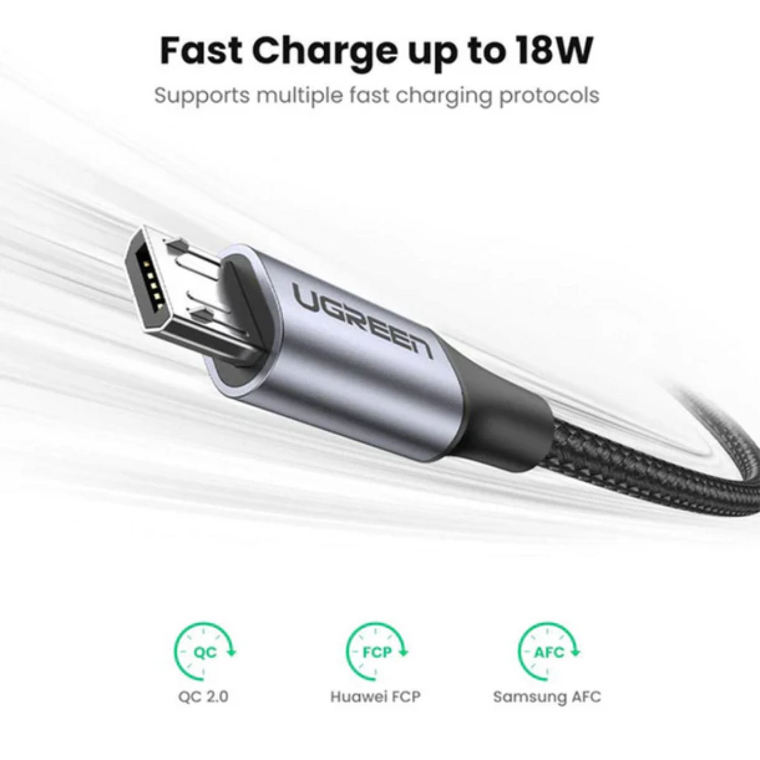 UGREEN Micro USB 2.0 Metal Data Cable Fast and Durable Charging - 1M ...
