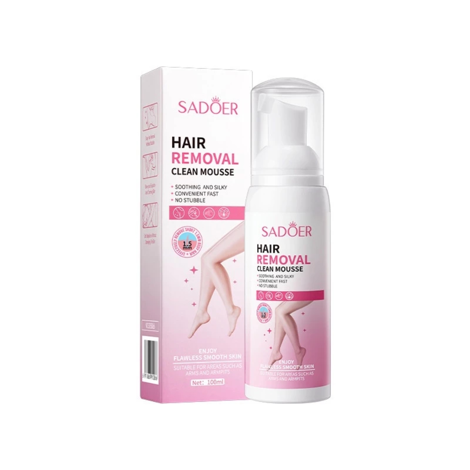 SADOER Effortless Hair Removal Mousse Spray For Smooth Skin - 100ml ...